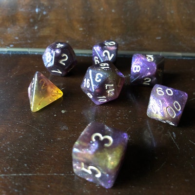 Mystic AMBER Dnd Dice Set for Dungeons and Dragons Ttrpg, Polyhedral ...