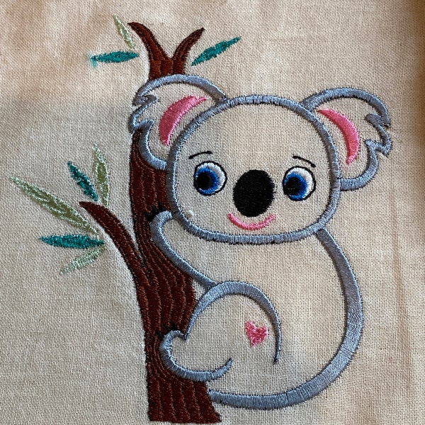 Baby Koala Embroidery Design: Australian Animal, Nursery Decor (digital ...