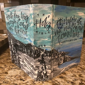 The Dawn Bible // Hand Painted Bible // ESV Journaling Bible | Etsy