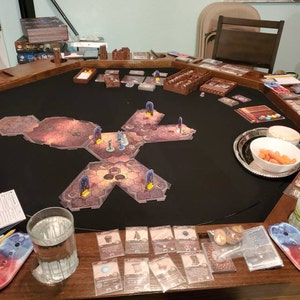 Spinning Center Board Game Table and Poker Table Game Table With Top ...