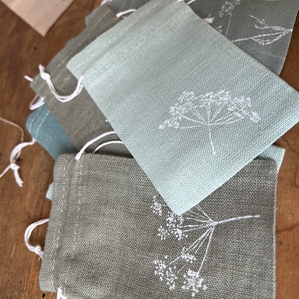 20/25 Empty Linen Sachets, Bag for Lavender, Nature Inspired Gift Pouch ...