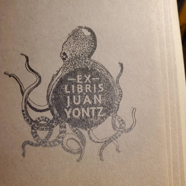 Squid Library Stamp, Custom Ex Libris Self Inking Book Plate, Booktok ...