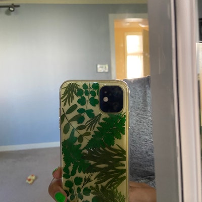 Pressed Flower Dried Leaf Fern Plant Phone Case, iPhone 15 Pro Max 14 ...