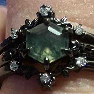 Twig Blue Sandstone Alexandrite Engagement Ring,sandstone Engagement ...
