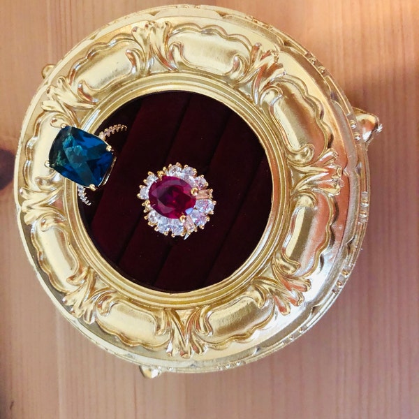 Retro Gold Ring Display, Ring Organizer Stand, Ring Stand Holder,ring ...