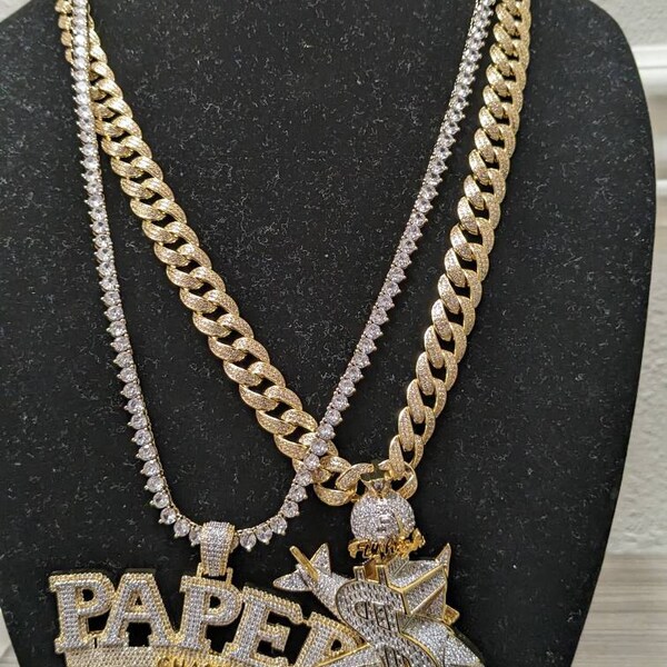 14k Gold Finish Okay Emoji With Middle Finger Hip Hop Charm Pendant W ...