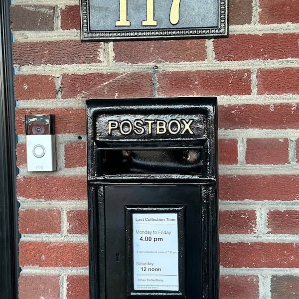 Black Metal Mailbox Letterbox Post Box - Etsy