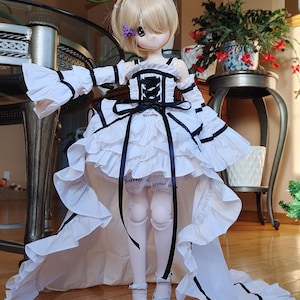 1/3 BJD SD Dress & Headdress Set black BJD Doll Clothes | Etsy