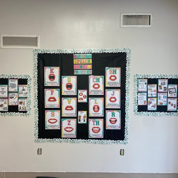 Speech Therapy Room Posters | Girly Wall Decor - Etsy