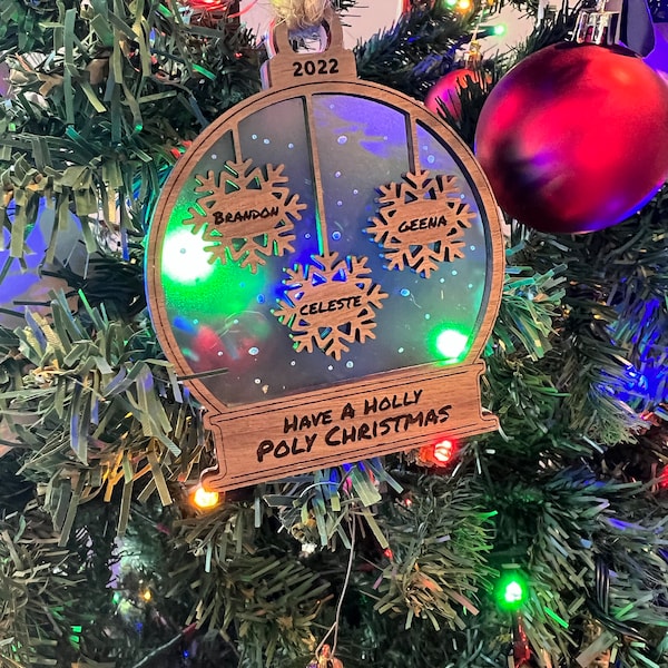 Personalized Polyamory Ornament - Have a Holly Poly Christmas 2025 - Etsy