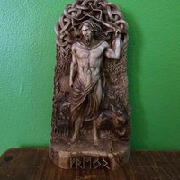 Demon Orobas, Goetia, Demon statue Goth decor Wooden statue Wood ...