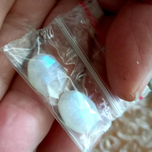 Blue Rainbow Moonstone Slices 7 to 15 MM Raw Moonstone Gemstone Lot ...