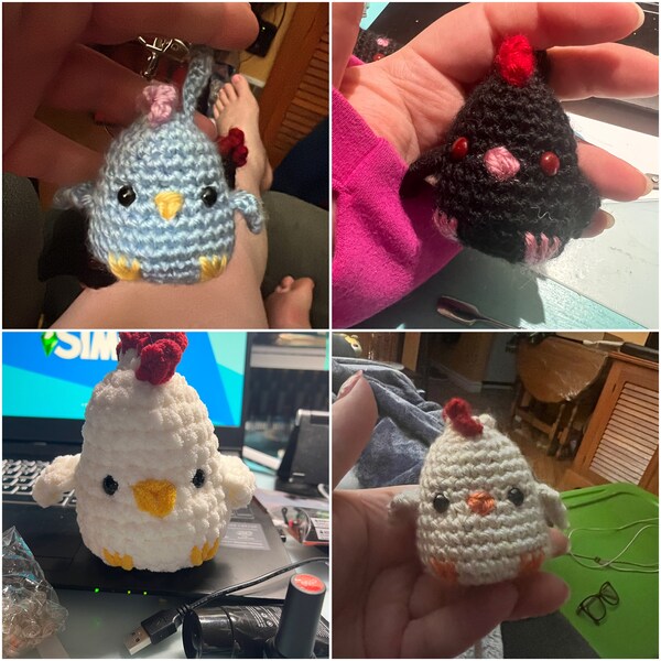 Crochet Chicken Fidget Toy Pattern, DIY Amigurumi Bird Tutorial ...