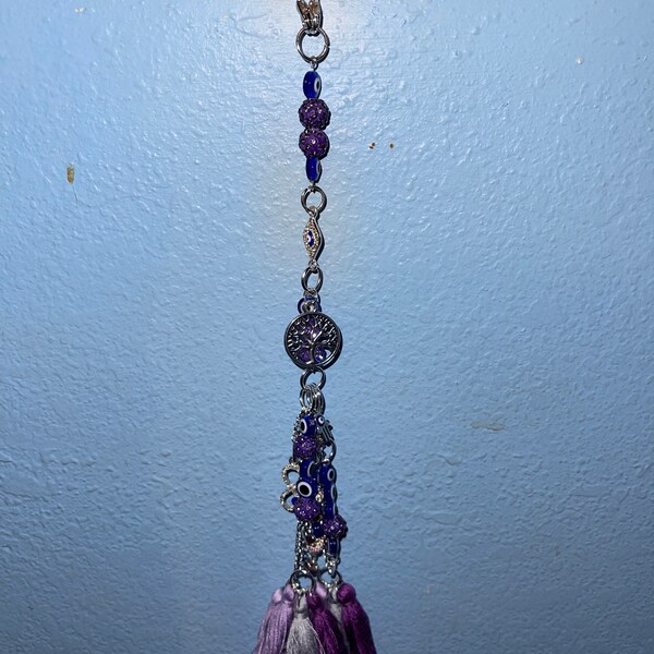 Turquoise (D/S Imit) 50x20mm Tree of Life Pewter Charm With Stacked ...