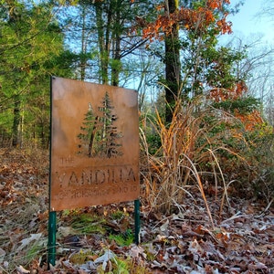 Metal Address Sign With Evergreens, Address Sign With Tree - Etsy