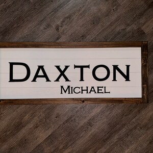 Wood Boy Crib Name Sign, Large Custom Baby Name Sign, Nursery Art Wall ...