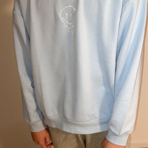 Drippy Smiley Oversized Sweatshirt - Etsy
