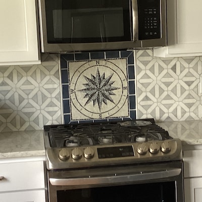 Star Design Marble Mosaic Tile for Backsplash or Flooring - Etsy