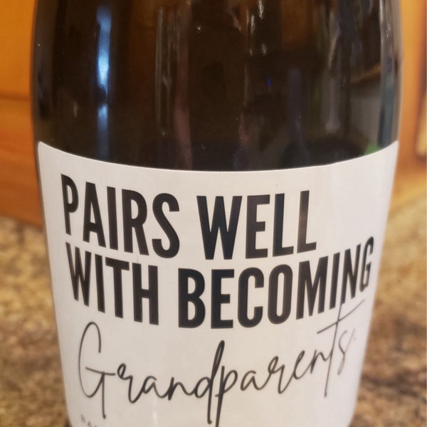Baby Announcement Wine Labels | Personalized Pregnancy Announcement ...