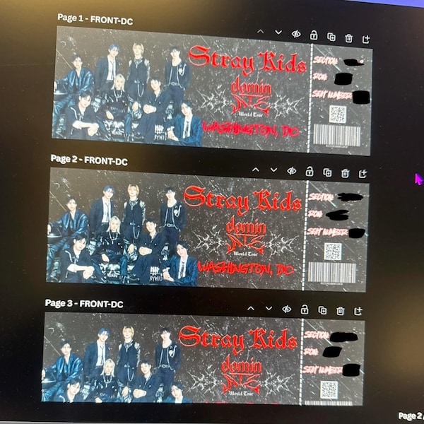 Personalized Stray Kids Dominate Concert Ticket, Dominate World Tour North America, Stray Kids ...