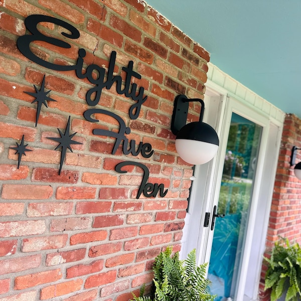 Mid Century Cursive House Numbers: Regular Size - Etsy