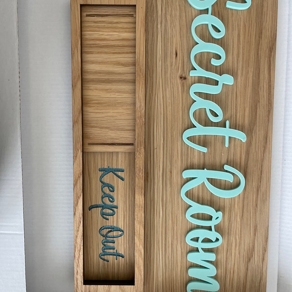 Personalised Bedroom Door Sign - Sliding Door Sign - Name Plaque - Wood ...
