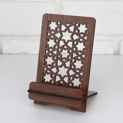 Phone Stand, 5 Different Geometric Design, for 1/8 and 1/4 Thk Wood Svg ...