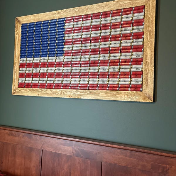 Large Shotgun Shell American Flag - Etsy