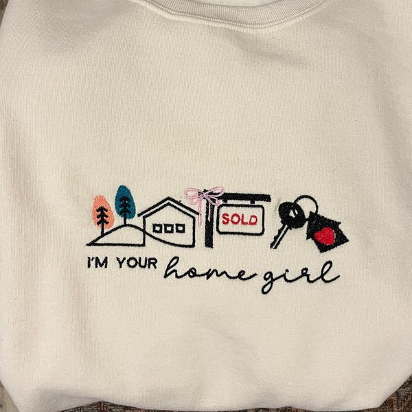 Realtor Embroidery Design for Girl Real Estate Agent, Retro Machine ...