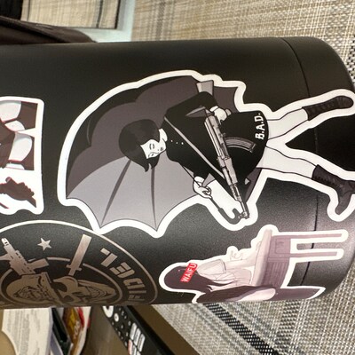 Bad Kitty Logo Sticker White From Bad Attitude Dept - Etsy