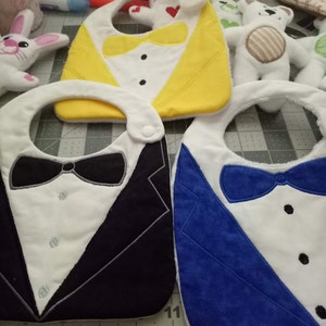 ITH Tuxedo Applique Bib Embroidery Design for Large Hoops - Etsy