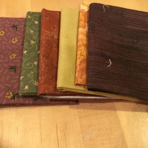Autumn Colorway Fat Quarter Bundle: 6 "our Pick" Cotton Quilting Fabric ...