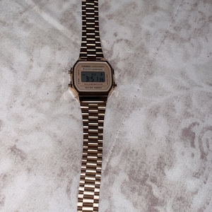 CASIO Gold/black A168WG Original Digital Illuminator Watch Casio Alarm ...