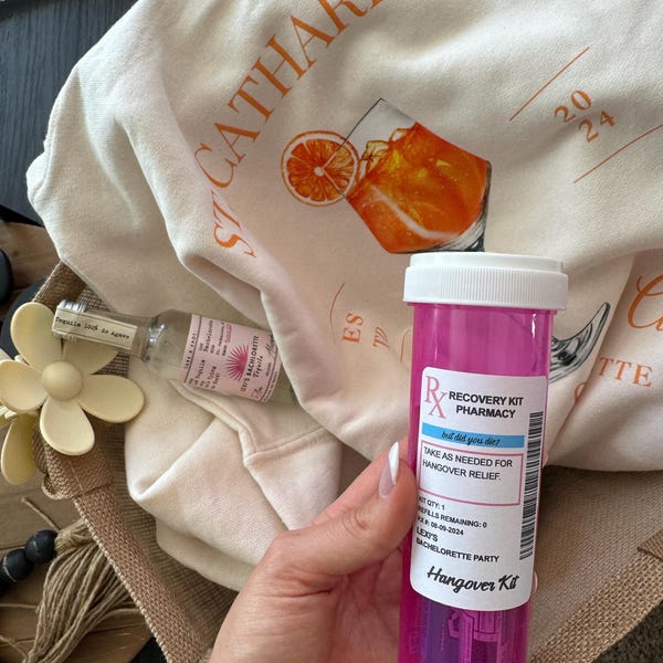 Silver Holographic in Sickness and in Health Hangover Kits Recovery Kit ...