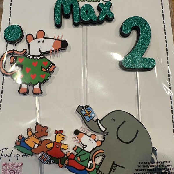 Maisy Mouse Cake Topper - Maisy Mouse Birthday - Maisy Mouse Cake ...