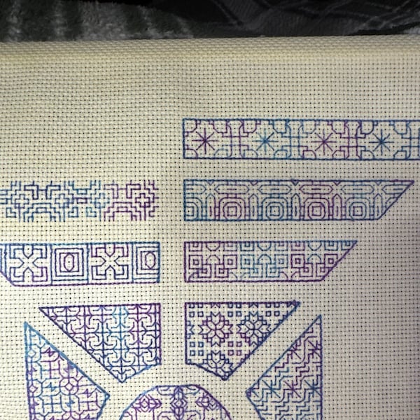 Getting Lost in a Blackwork Maze - Needlework, Blackwork, Blackwork ...