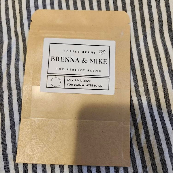 Personalized Coffee Favor Bags Grounds for Celebration Wedding Coffee ...