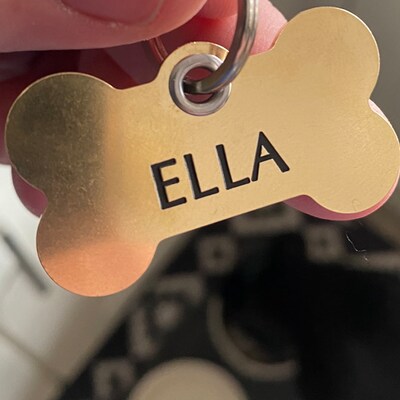 REINFORCED Deeply Engraved Solid Brass Dog Tag 39mm Round - Etsy