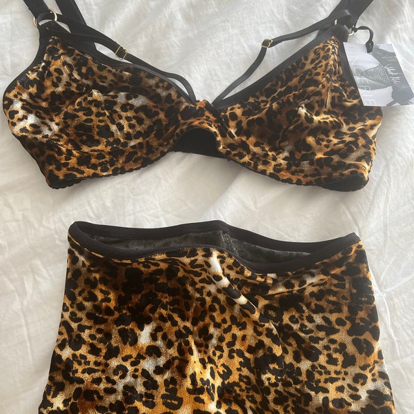 Leopard See Thru LILITH Mesh Knickers. Sexy Gift for Wife, Girlfriend ...