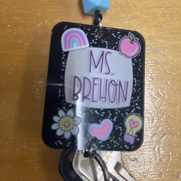 Fall Teacher Lanyard - Personalized Lanyard for Keys or ID Badge ...