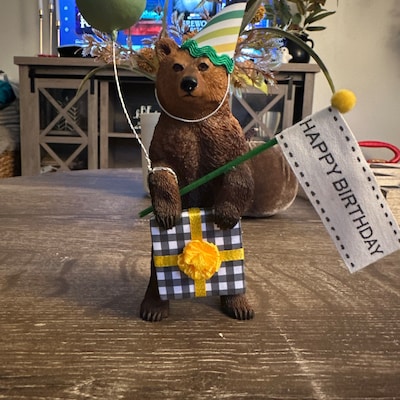 Grizzly Bear Birthday Cake Topper/party Animal Cake Topper/birthday ...