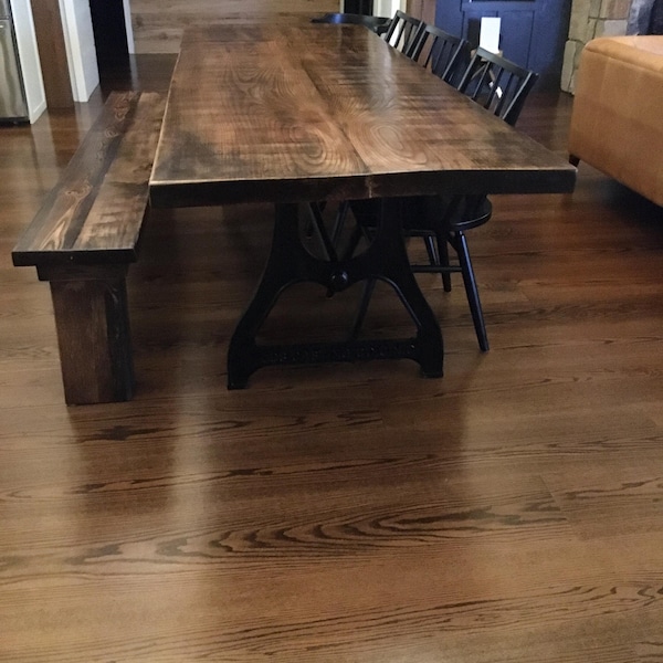 29” Tall “RUSTIC” Finish Cast Iron Dining Table Legs Industrial. Live ...