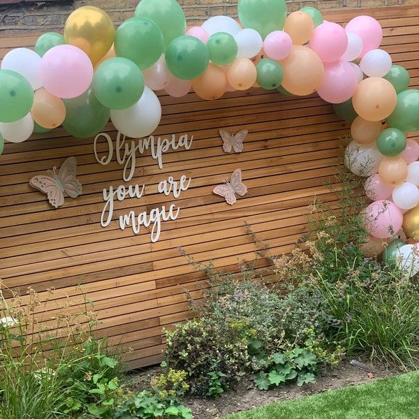 Personalized Backdrop Name Sign, Name Sign for First Birthday Party ...