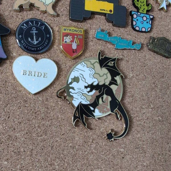 Fourth Wing Pins - Officially Licensed Dragon Bookish Gold Enamel Lapel ...