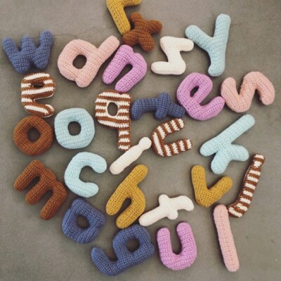 Crochet Pattern: Alphabet Lowercase Letters, Soft Letters, Play Letters ...