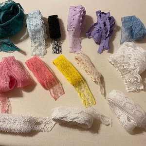 20-30 Yards of Assorted Lace, Lace by the Yard, Lace Scrap Grab Bag ...