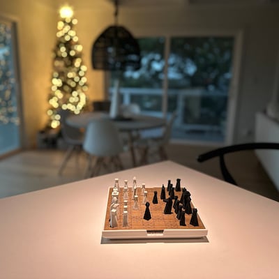 Modern Go Set, Wooden Go Board Game, Handmade Unique Go Set With Board ...