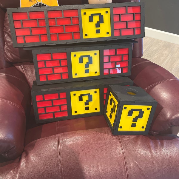 3 4 5 Pool Table Sized Super Mario Bros Question Mark Brick Lamp - Etsy