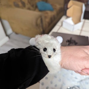 Weasel Slap Bracelet, Sherman the Ermine, White Ermine Slap Bracelet ...
