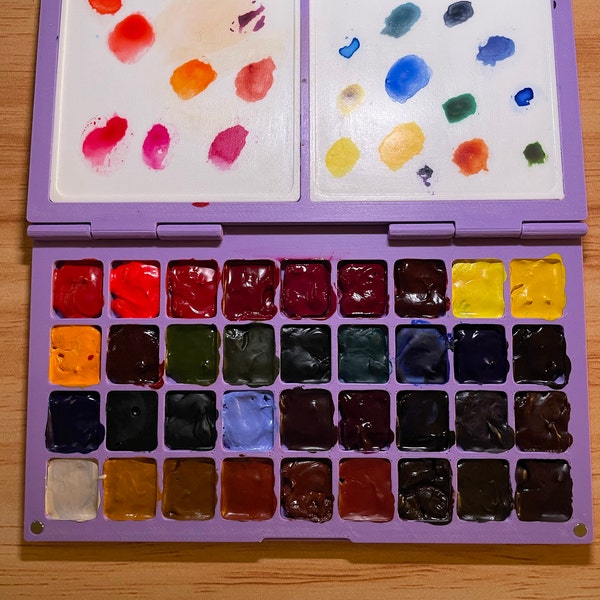 Mini Watercolor Palette, Compact, Portable Watercolour Paint Set ...